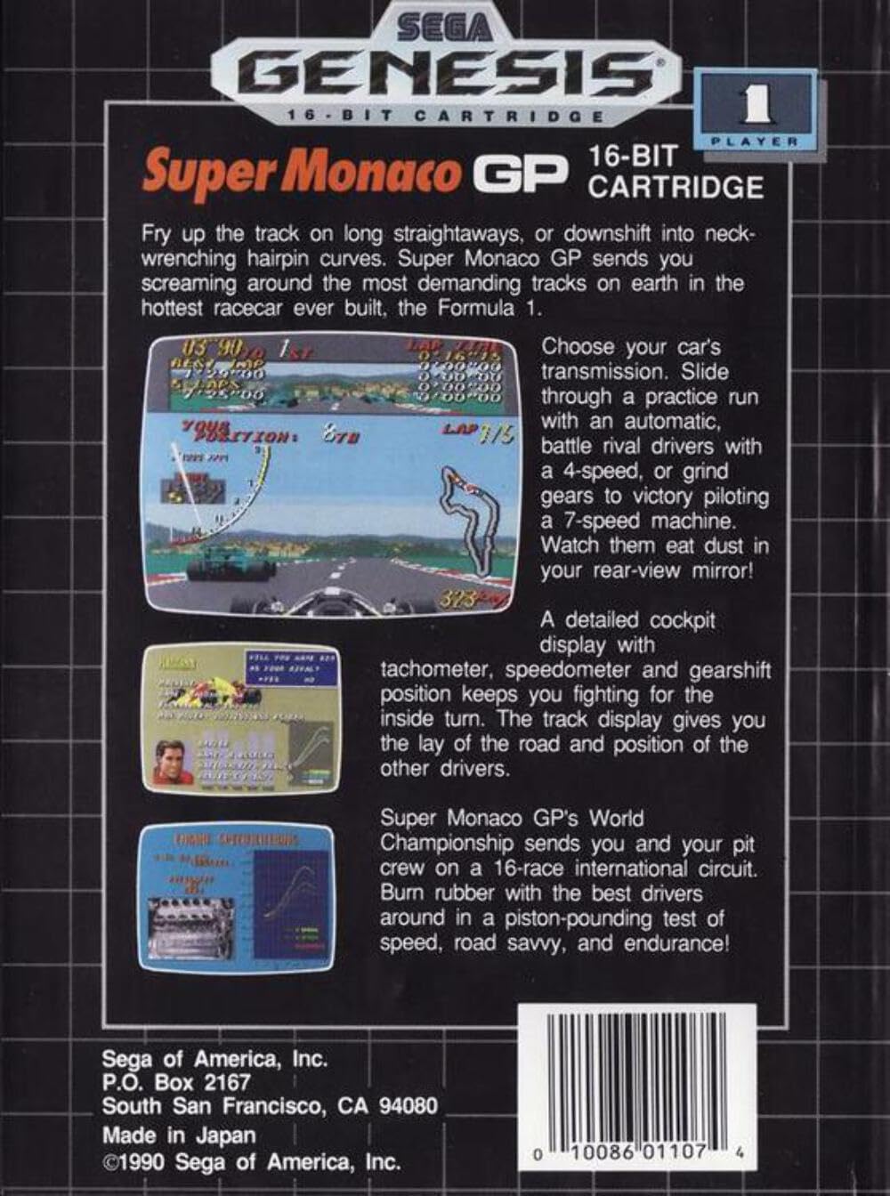 Super Monaco GP - Sega Genesis