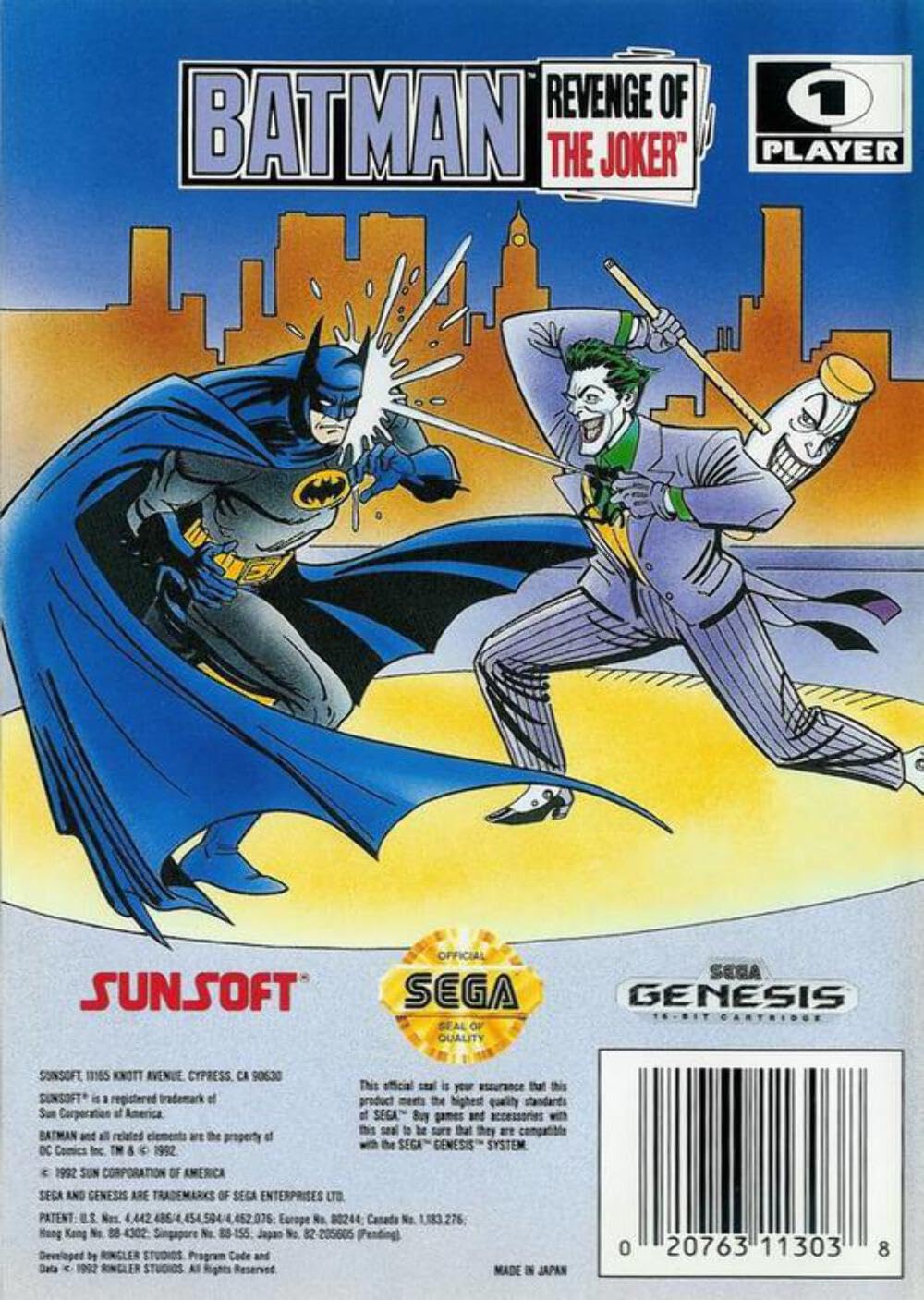 Batman: Revenge of the Joker - Sega Genesis