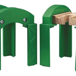 BRIO World - 33253 Stacking Track Supports | 2 Piece Toy Train Accessory for Kids Age 3 and Up , Green