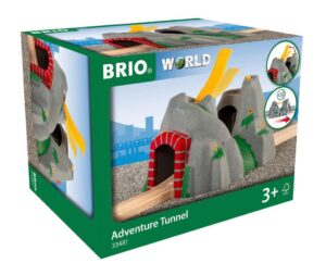 brio world - 33481 adventure tunnel - interactive toy train accessory for kids | enhances motor skills | compatible with all brio train sets | fsc-certified beech wood | ideal for ages 3 and up