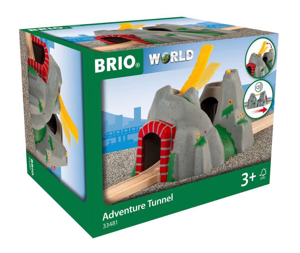 BRIO World - 33481 Adventure Tunnel - Interactive Toy Train Accessory for Kids | Enhances Motor Skills | Compatible with All BRIO Train Sets | FSC-Certified Beech Wood | Ideal for Ages 3 and Up