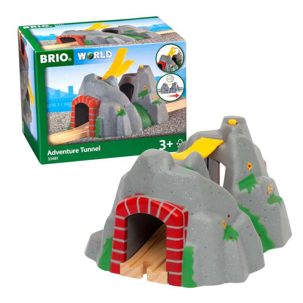 BRIO World - 33481 Adventure Tunnel - Interactive Toy Train Accessory for Kids | Enhances Motor Skills | Compatible with All BRIO Train Sets | FSC-Certified Beech Wood | Ideal for Ages 3 and Up