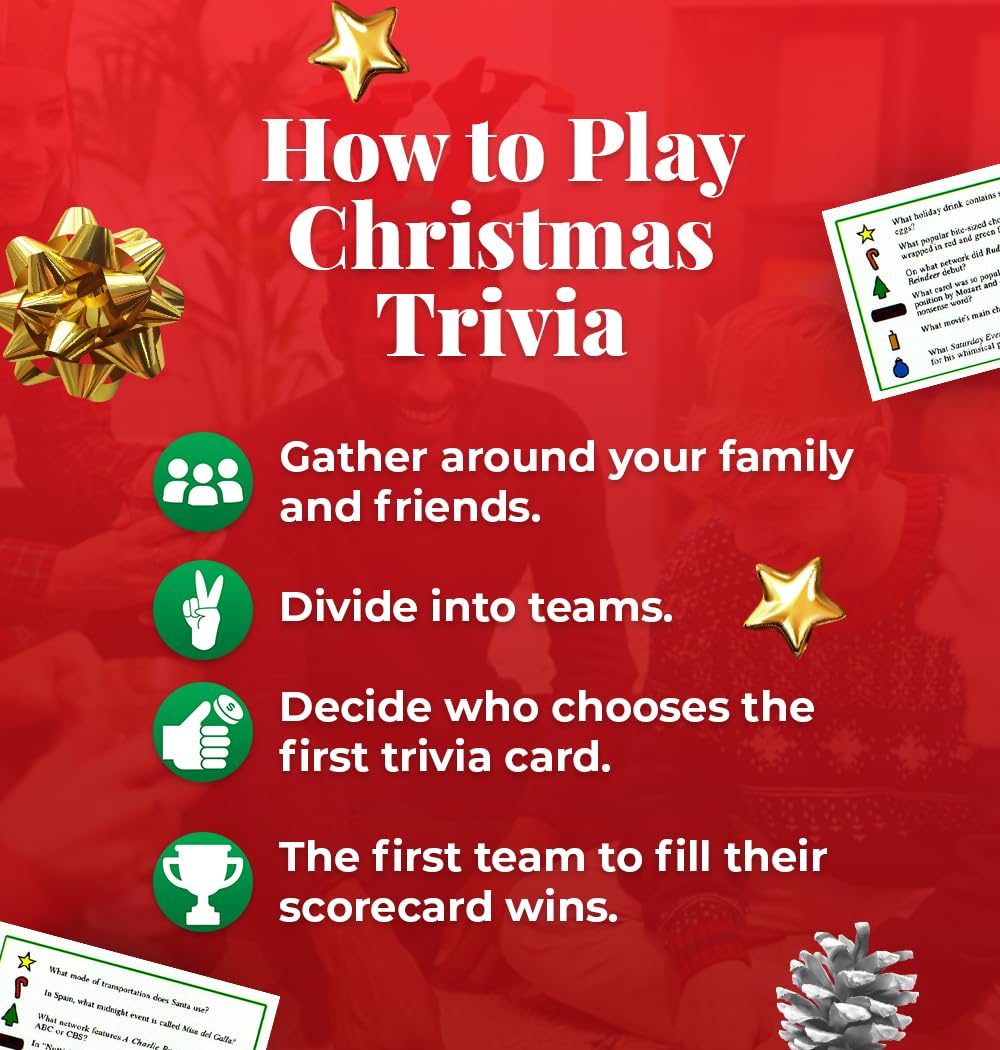 Christmas Trivia | Over 3 Million Copies Sold | The Classic and Original Christmas Trivia Game | (Updated!) with 300 Cards, 1800 Questions Across 6 Categories