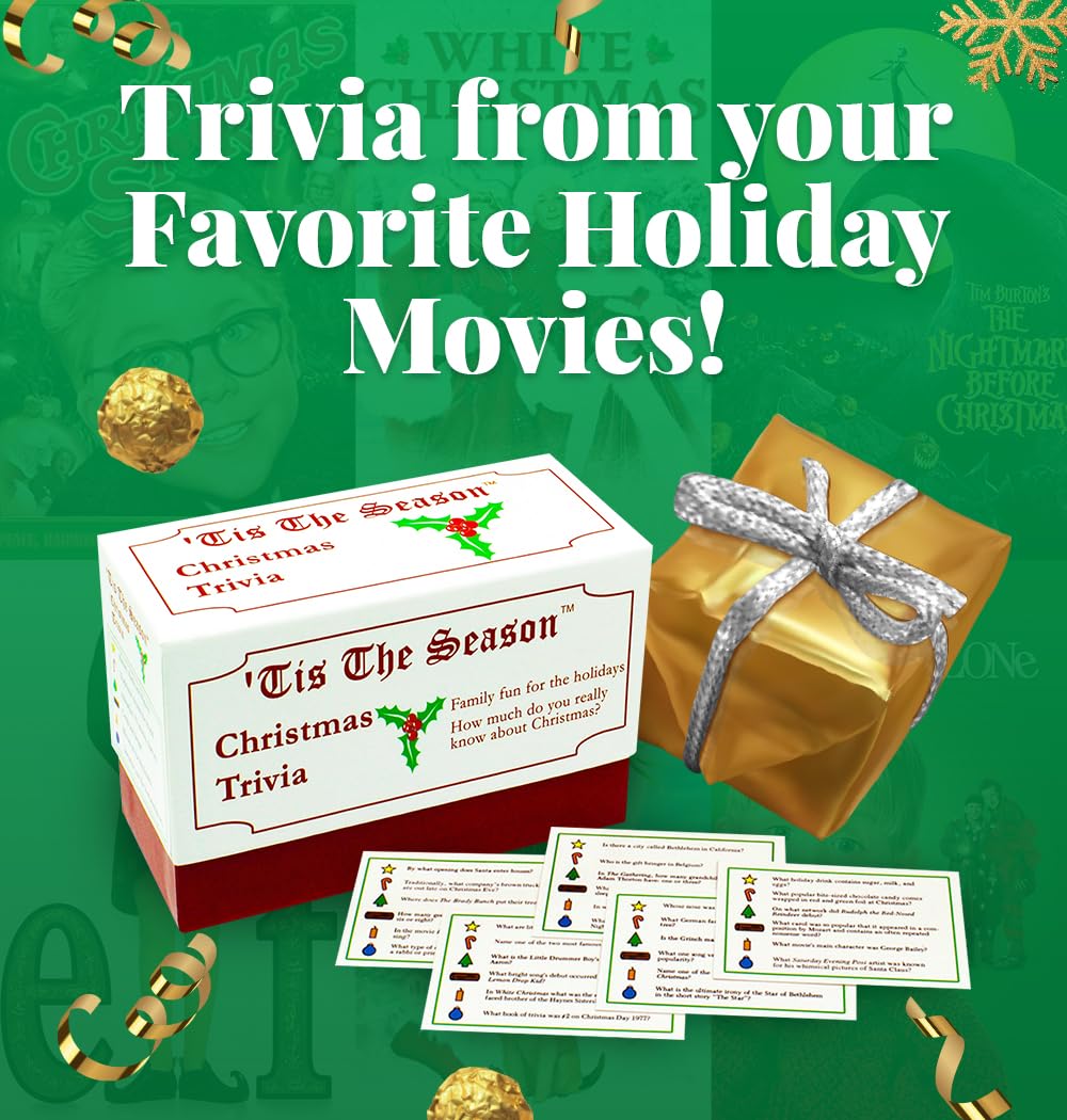 Christmas Trivia | Over 3 Million Copies Sold | The Classic and Original Christmas Trivia Game | (Updated!) with 300 Cards, 1800 Questions Across 6 Categories