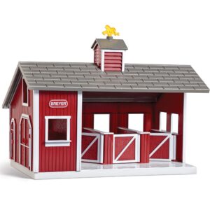 59197 Stablemates Red Stable Set with Two Horses, N/a