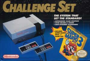 nintendo nes console - challenge set