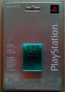 playstation psone memory card emerald green - scph-1020