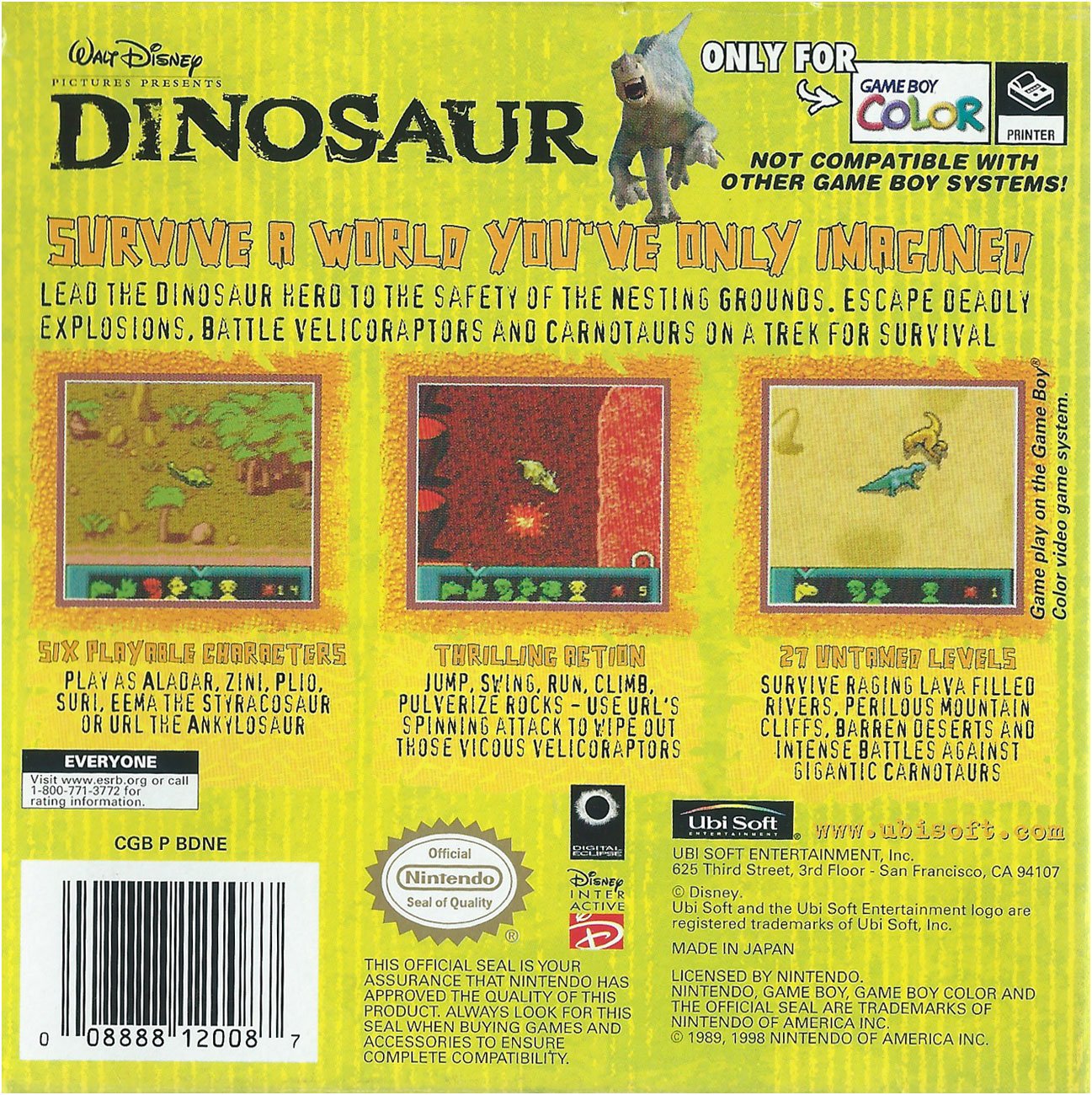 Dinosaur - Game Boy Color