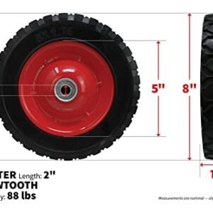 Shepherd 9594 Semi Pneumatic Sawtooth Tread Replacement Wheels