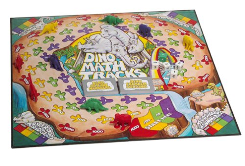 Learning Resources Dino Math Tracks Game - Ages 6+ Addition and Subtraction Dinosaur Game, Kindergarten Math Games, Board Games for Kids