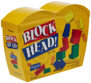 pressman blockhead! - the original stacking game yellow, 5"