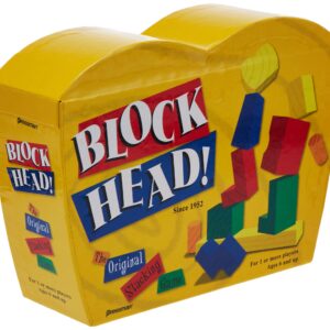 Pressman Blockhead! - The Original Stacking Game Yellow, 5"