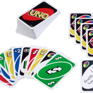 Mattel Games UNO Card Game, Multi, 8 x 3-3/4 x 81/100 in (42003)