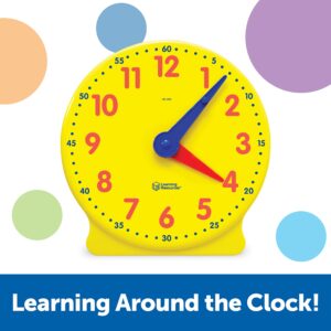 Learning Resources Big Time Learning Clock, Analog Clock, Homeschool, 12 Hour, Basic Math Development, Ages 5+