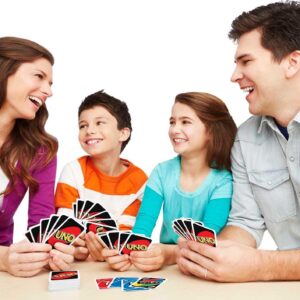 Mattel Games UNO Card Game, Multi, 8 x 3-3/4 x 81/100 in (42003)