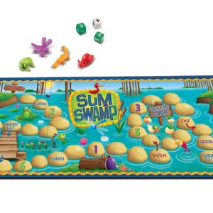 Learning Resources Sum Swamp Game Addition & Subtraction Game - 8 Pieces, Ages 5+, Math Games for Kids, Educational Kids Games, Kindergarten Math Board Games Gifts for Boys and Girls