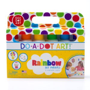 do a dot art! markers 6-pack rainbow washable paint markers, the original dot marker, activity craft coloring supplies for kids and toddlers