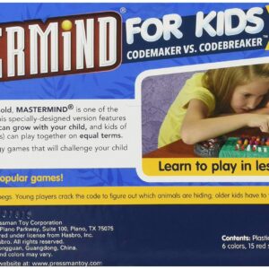 Pressman Mastermind for Kids - Codebreaking Game With Three Levels of Play Multicolor, 5"