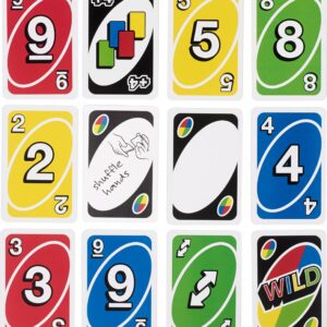 Mattel Games UNO Card Game, Multi, 8 x 3-3/4 x 81/100 in (42003)