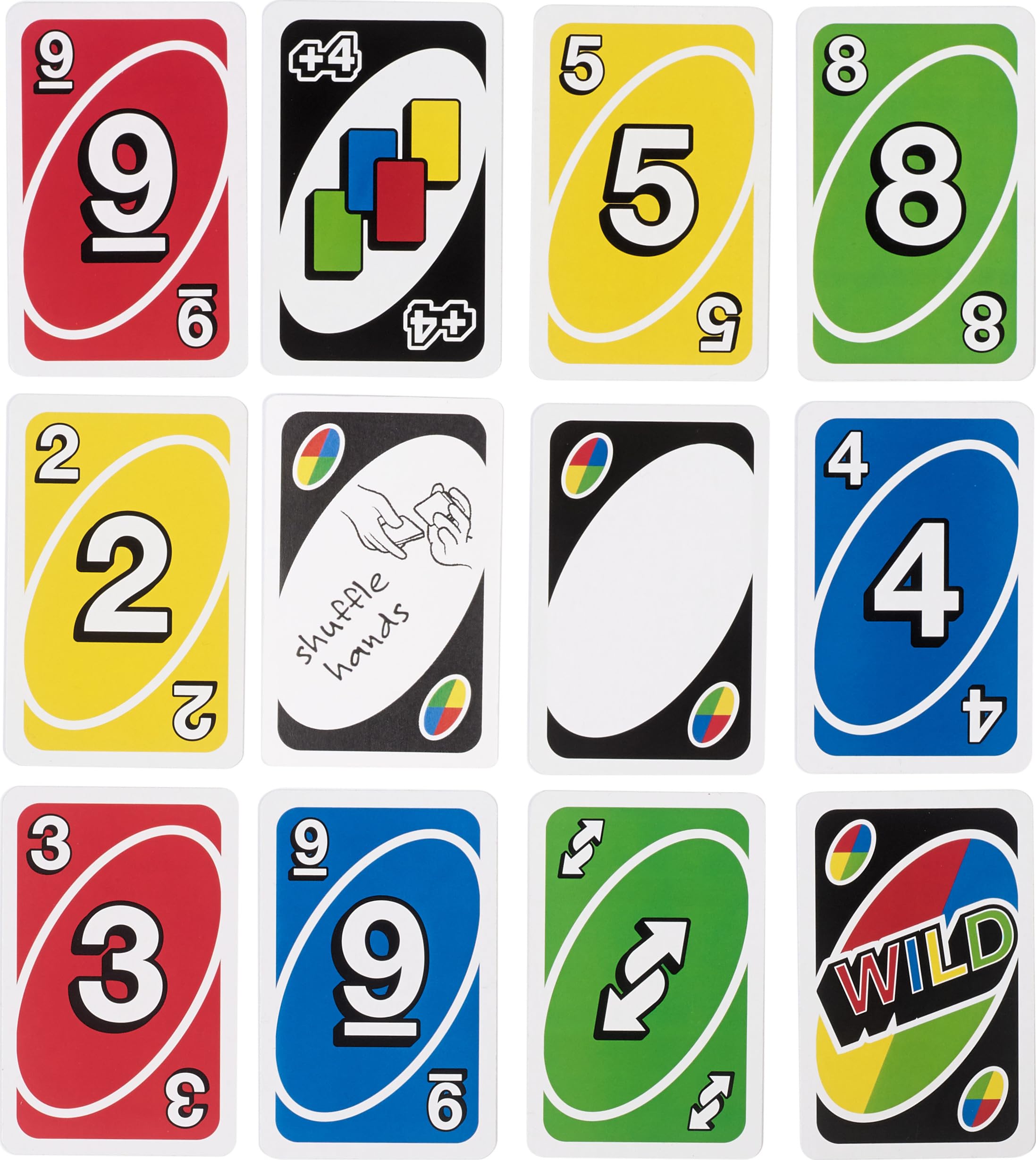 Mattel Games UNO Card Game, Multi, 8 x 3-3/4 x 81/100 in (42003)