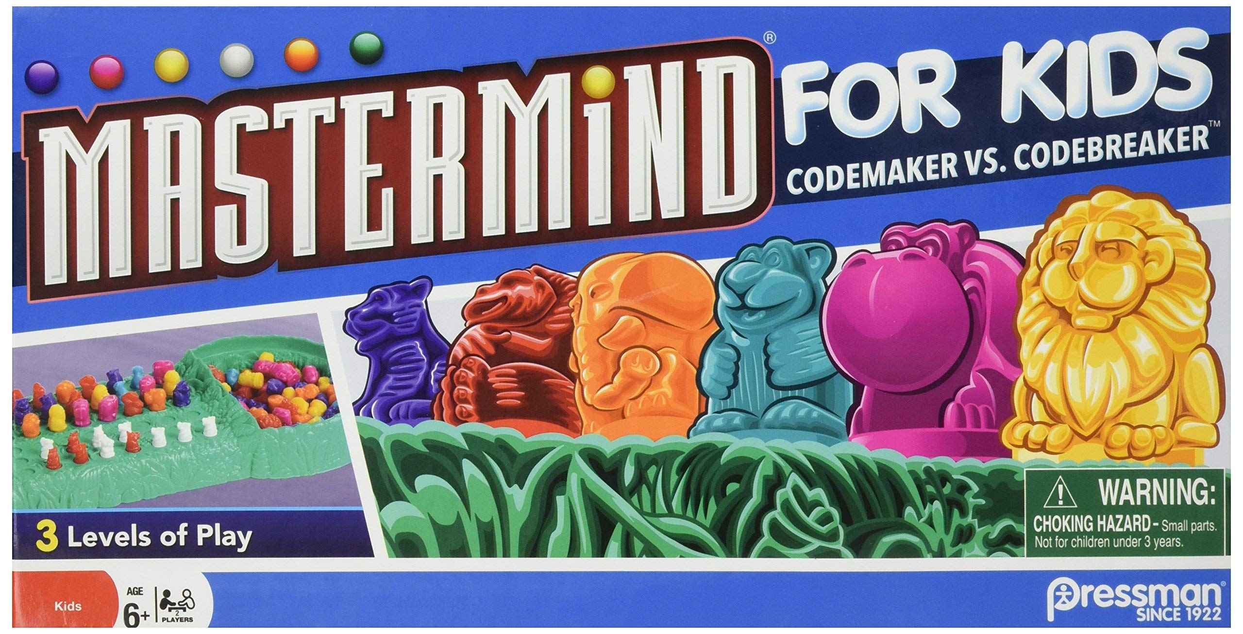 Pressman Mastermind for Kids - Codebreaking Game With Three Levels of Play Multicolor, 5"