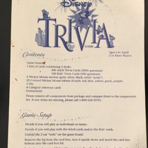 Wonderful World of Disney Trivia Game in Collectible Tin