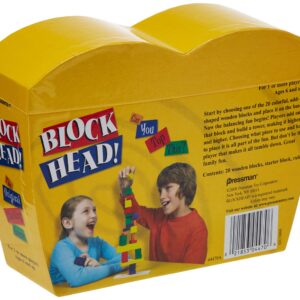 Pressman Blockhead! - The Original Stacking Game Yellow, 5"