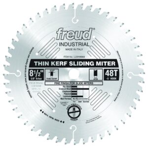 freud lu91m008: 8-1/2"x 48t thin kerf sliding compound miter saw blade