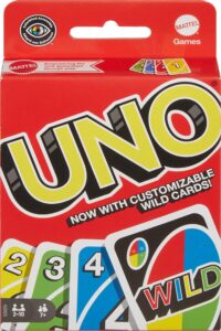 mattel games uno card game, multi, 8 x 3-3/4 x 81/100 in (42003)