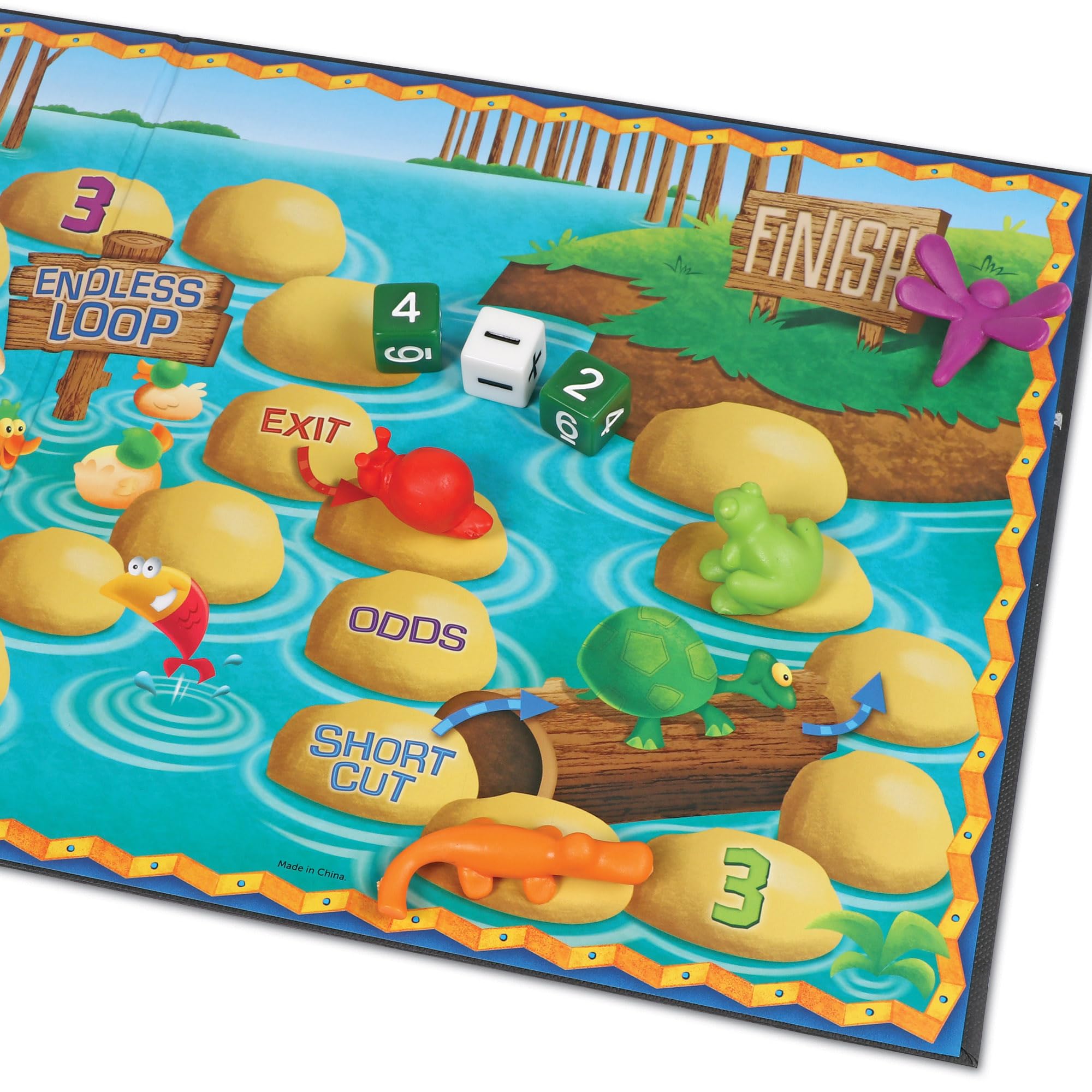 Learning Resources Sum Swamp Game Addition & Subtraction Game - 8 Pieces, Ages 5+, Math Games for Kids, Educational Kids Games, Kindergarten Math Board Games Gifts for Boys and Girls