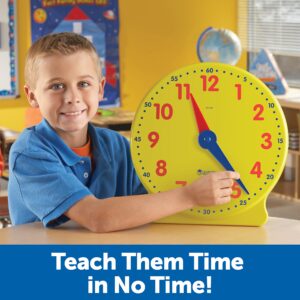 Learning Resources Big Time Learning Clock, Analog Clock, Homeschool, 12 Hour, Basic Math Development, Ages 5+