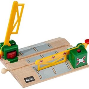 BRIO World 33750 - Magnetic Action Crossing | Interactive Wooden Toy Train Accessory | Enhances Hand-Eye Coordination | Compatible with All BRIO Train Sets | Ideal for Kids Ages 3 and Up