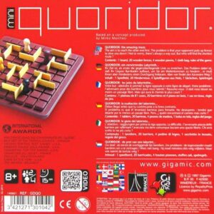 Quoridor Mini | Travel-Friendly Strategy Game for Families and Adults | Ages 8+ | 2 Players | 15 Minutes