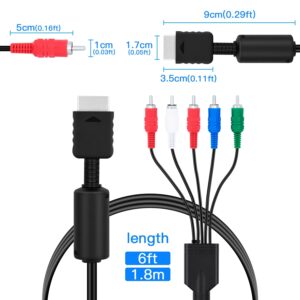 Gam3Gear Component AV Audio Video Cable for PS3 PS2