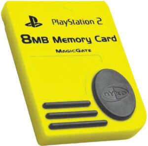 playstation 2 8mb memory card (yellow)