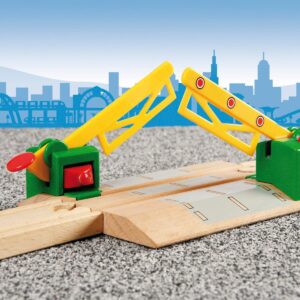 BRIO World 33750 - Magnetic Action Crossing | Interactive Wooden Toy Train Accessory | Enhances Hand-Eye Coordination | Compatible with All BRIO Train Sets | Ideal for Kids Ages 3 and Up