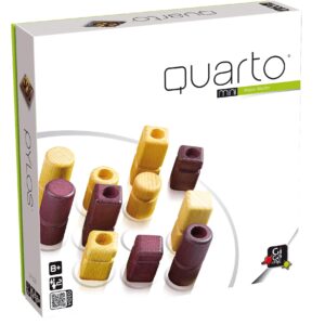 Quarto Mini | Travel-Friendly Strategy Game for Adults and Families | Ages 8+ | 2 Players | 15 Minutes