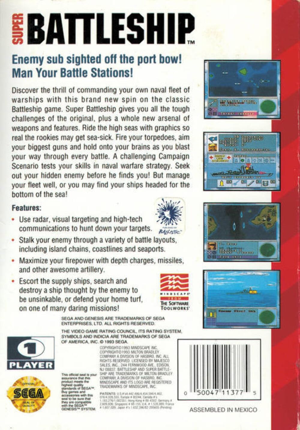 Super Battleship - Sega Genesis