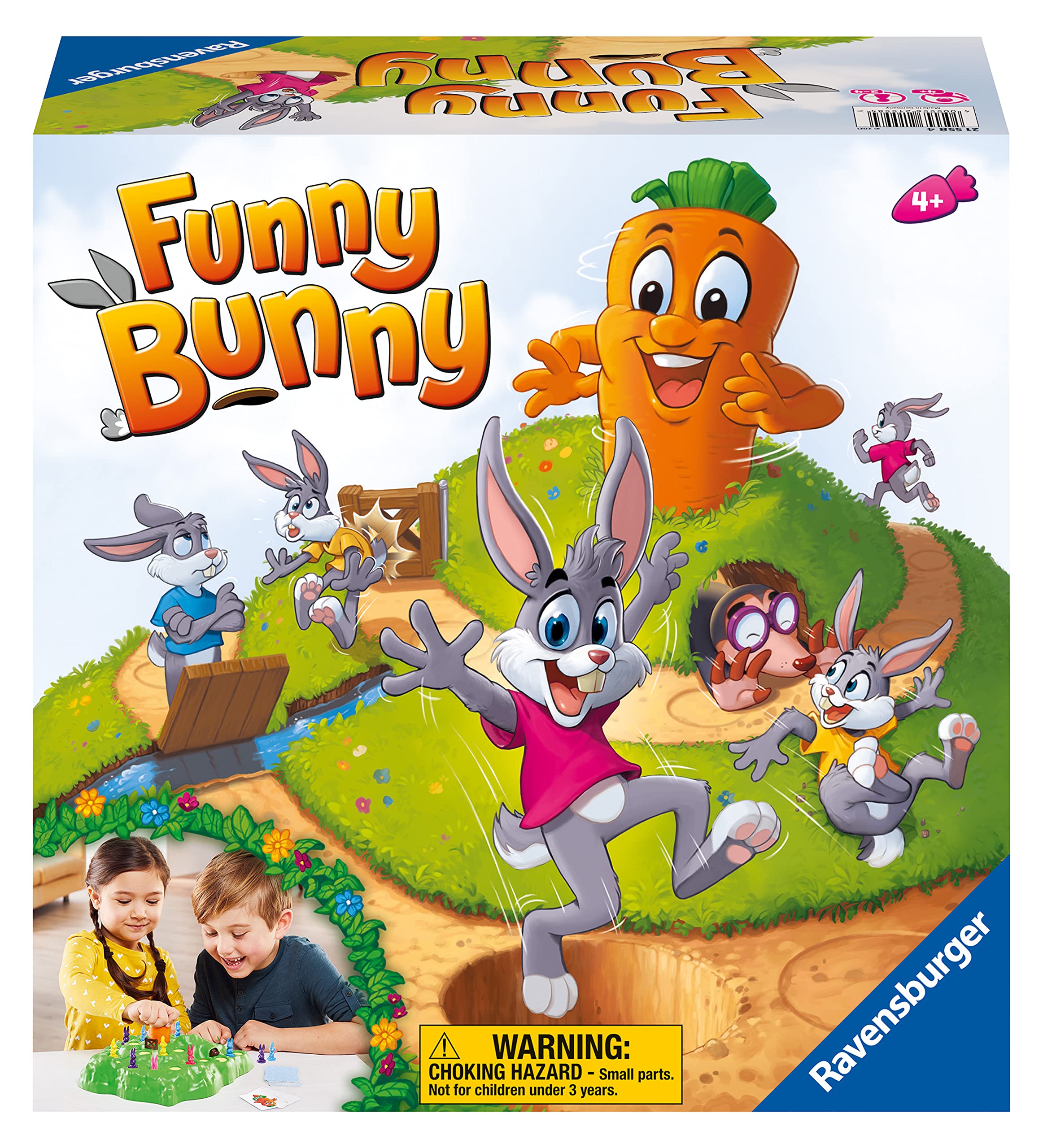 Ravensburger Funny Bunny Game - Engaging Family Board Game for Kids and Adults | Quick Gameplay | Easy-to-Follow Instructions | Unique Replay Value | Ages 4 and Up