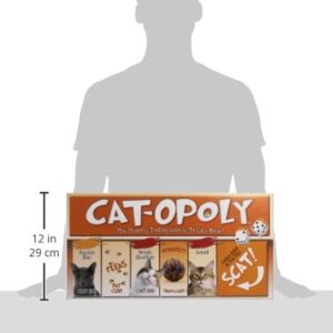 Late for the Sky CAT-opoly Board Game White, Large