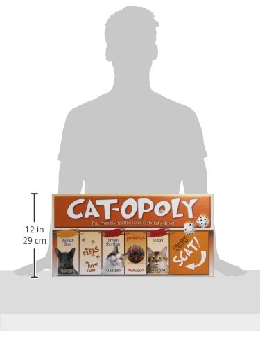 Late for the Sky CAT-opoly Board Game White, Large