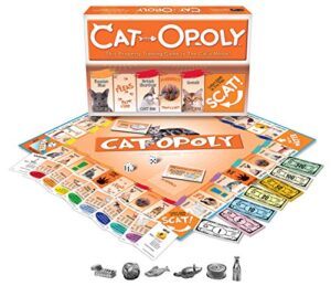 late for the sky cat-opoly board game white, large