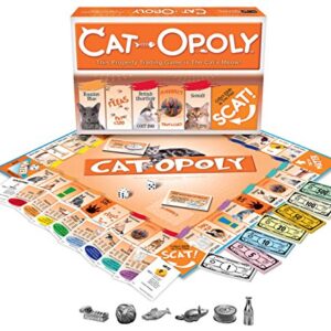 Late for the Sky CAT-opoly Board Game White, Large