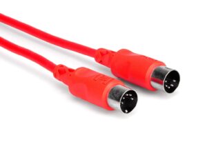 hosa mid-315rd midi cable, 5-pin din to same, 15 ft