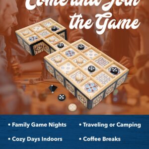 WE Games Royal Game of UR, Ancient Strategy Board Games for Adults, Solid Wood and Beautifully Designed Board with Storage Drawers, Travel Games for Adults, Table Games for 2