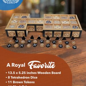 WE Games Royal Game of UR, Ancient Strategy Board Games for Adults, Solid Wood and Beautifully Designed Board with Storage Drawers, Travel Games for Adults, Table Games for 2