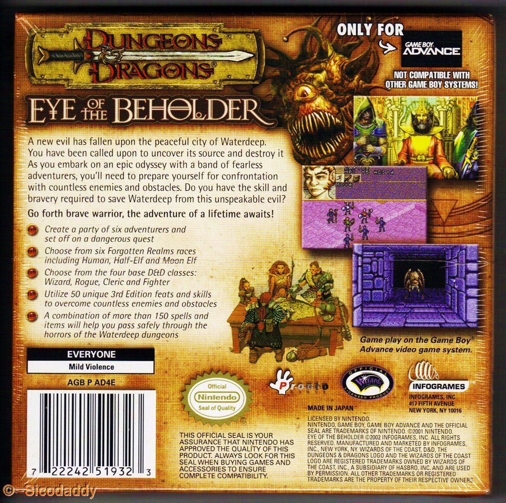 Dungeons & Dragons: Eye of the Beholder - Game Boy Advance