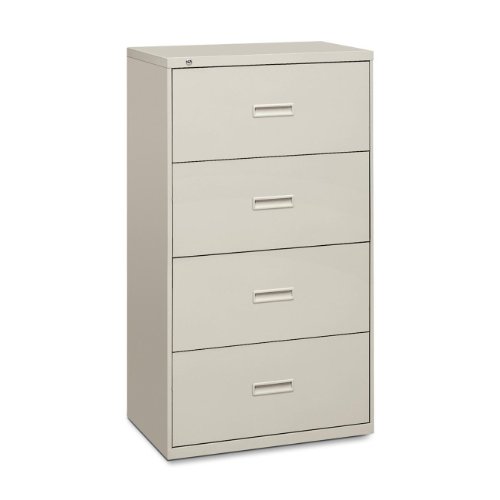 HON(R) 400, 30in. Wide Lateral File, 4 Drawers, 53 1/4in.H x 30in.W x 19 1/4in.D, Light Gray