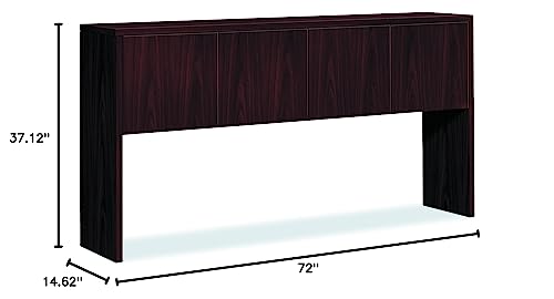 HON 10500 Series Stack-On Storage Unit, 72w X 14.63d X 37.13h, Mahogany