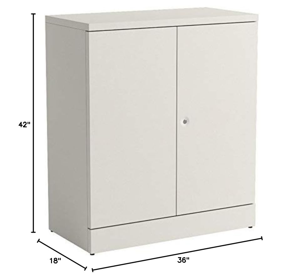 HON Metal Storage Cabinet 3 Shelves 36"W x 18"D x 42"H Putty